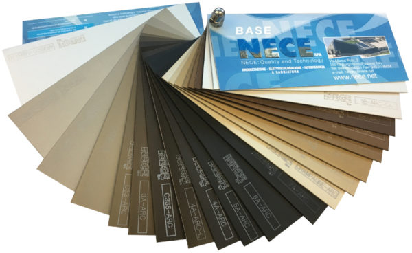 Samples BASE - NECE Anodizzazione